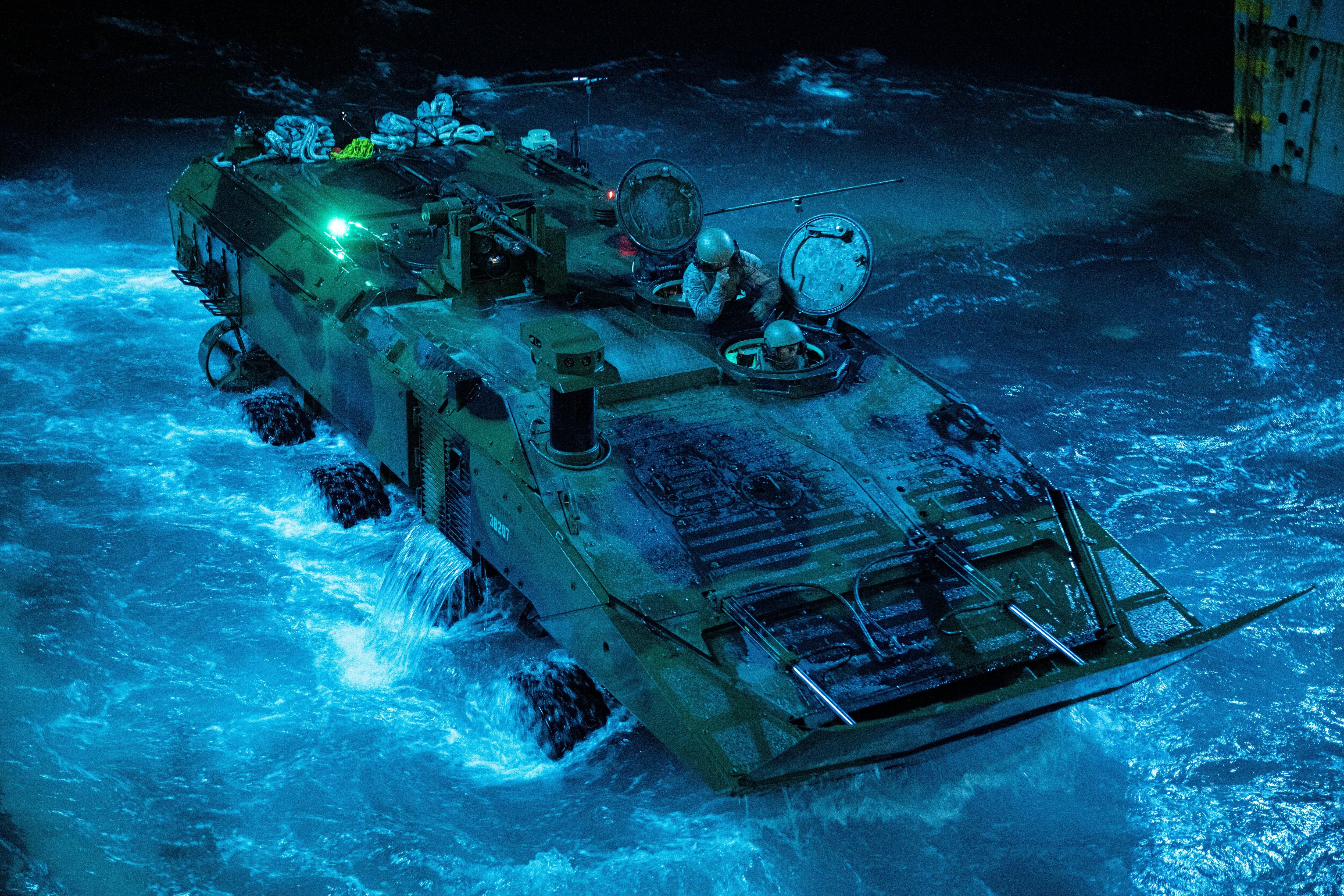 Navy Amphibious Assault Marines' New Amphibious Combat Vehicles Mark
