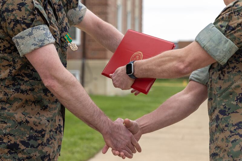 Marine officer trio recognized for saving life of woman who overdosed