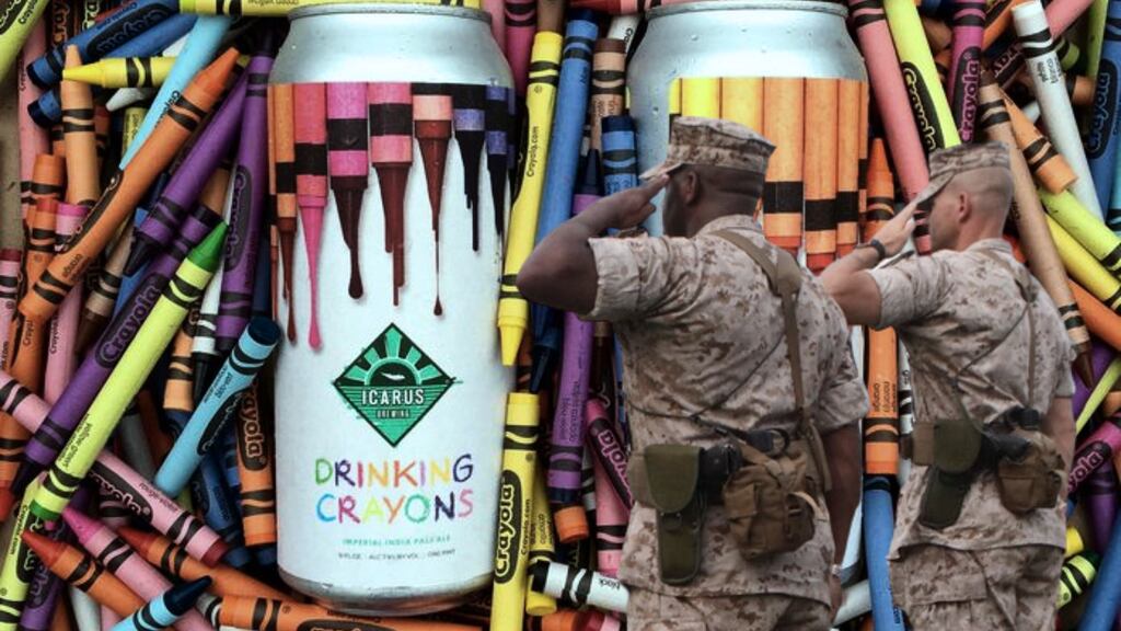Cheers, Marines! There’s a craft crayon beer
