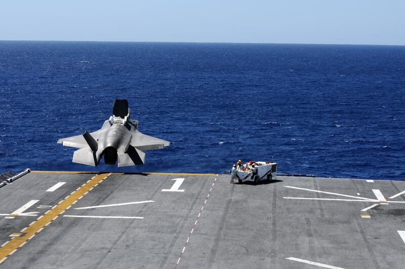 Marine F-35B conducts first operational testing at sea