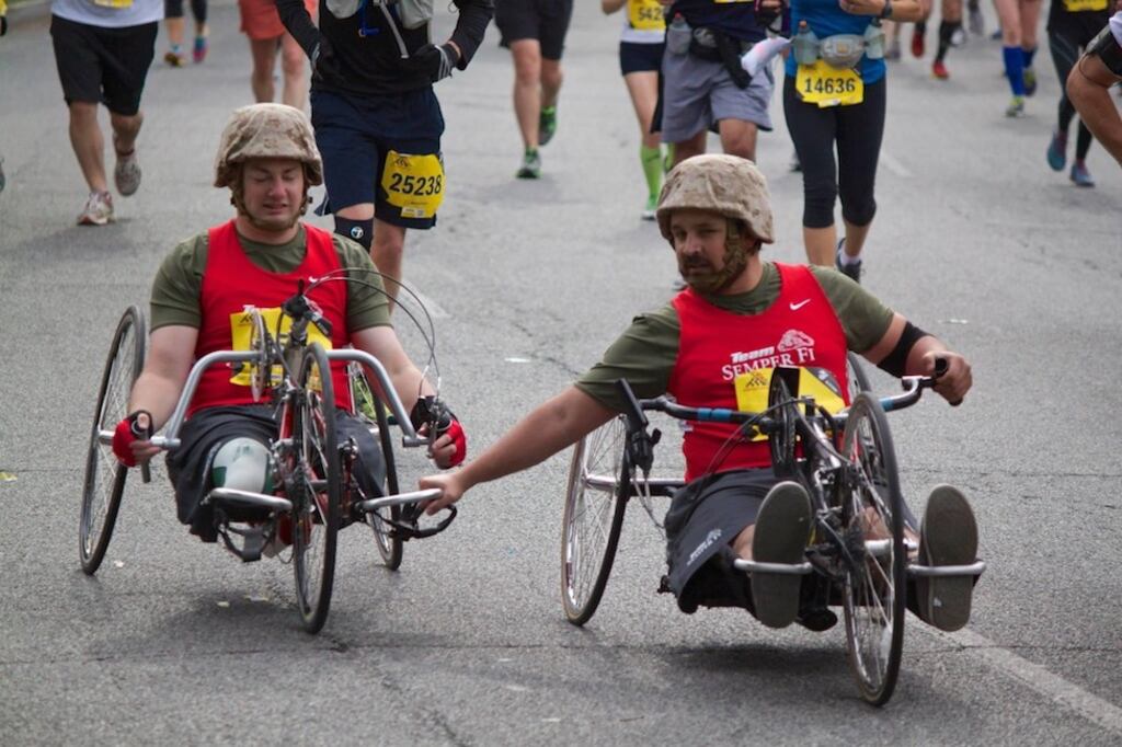 Blind double amputee vet gears up for his 9th Marine Corps Marathon