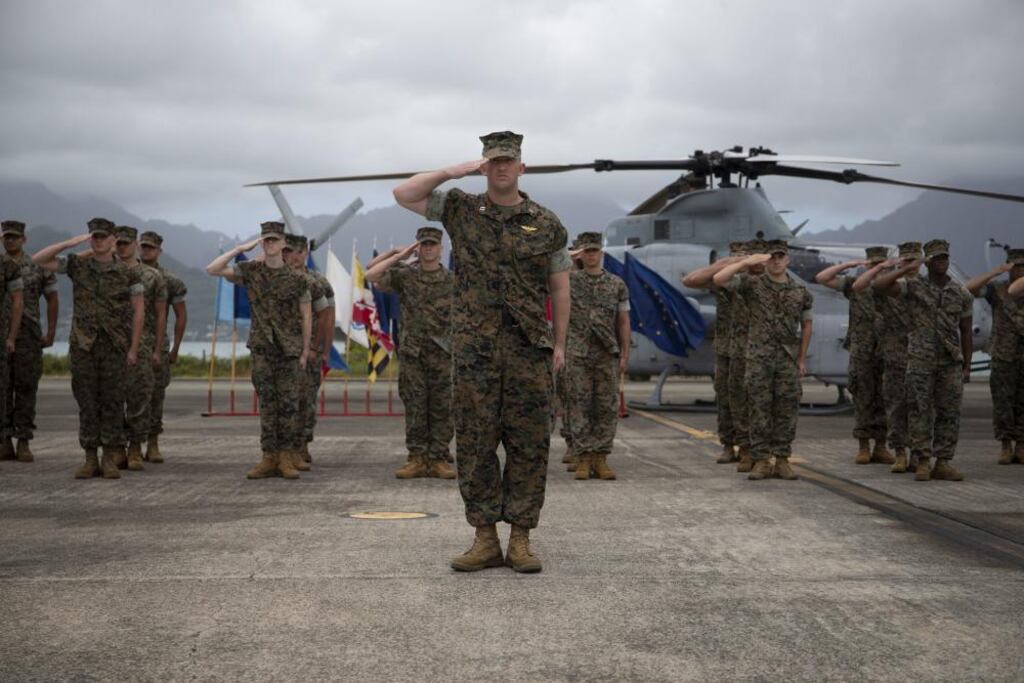 Famed Hawaii Marine attack squadron cases its colors