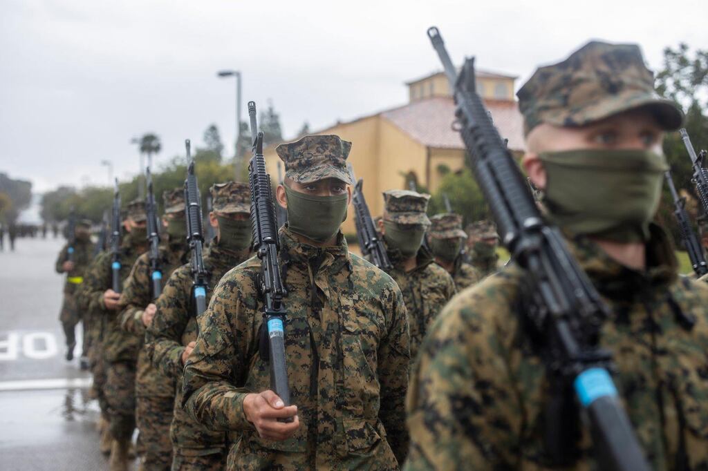 Marine drill instructors and recruits now training with skivvy shirt ...