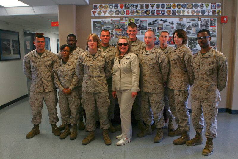 Why Hillary Clinton says the Marine Corps turned her away