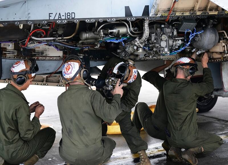 Two maintainers severely burned when F/A-18 catches fire