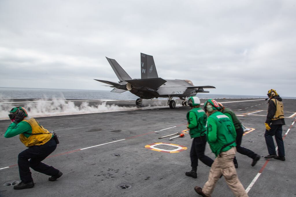 First Marine F-35C squadron deploys on an aircraft carrier
