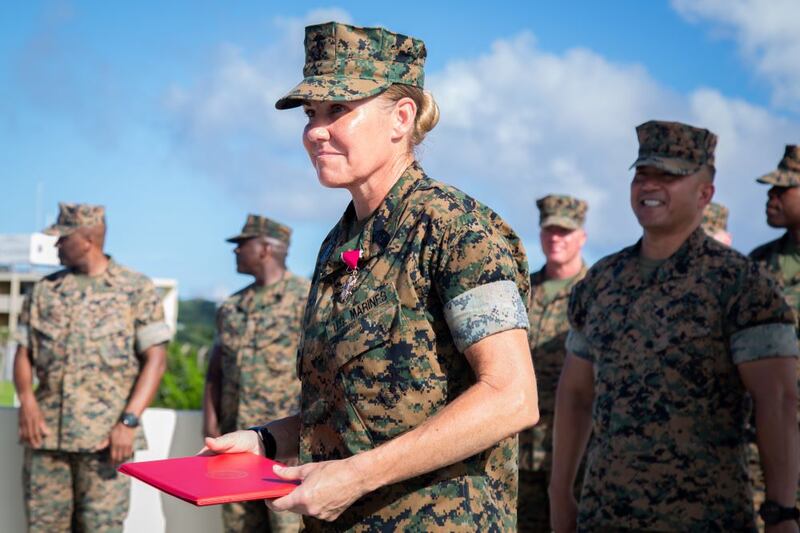 The 1st female Marine expeditionary force sergeant major is on her way