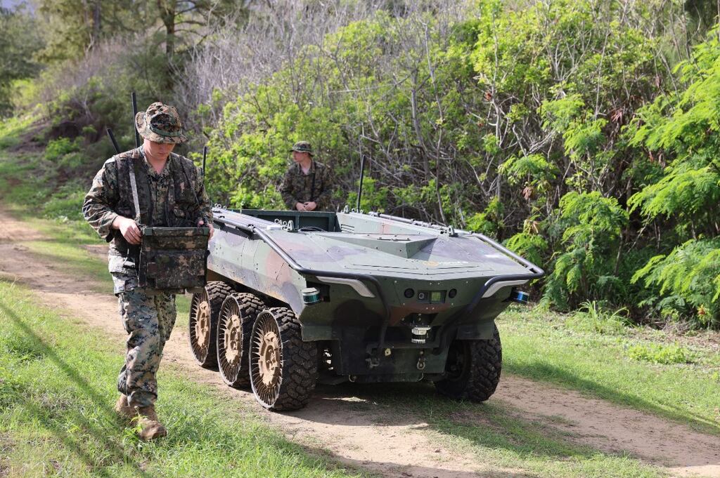 Marines test robotic mule that could carry weapons, sensors