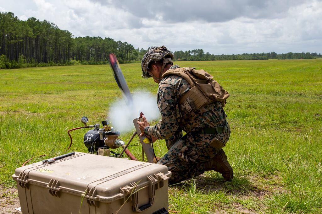 Marines are testing drones that fly from grenade launchers
