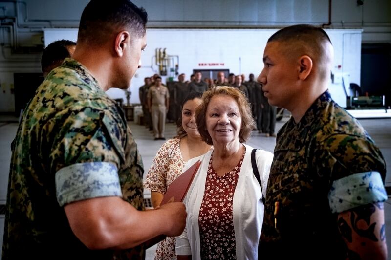 Marine recognized for off-duty heroics that saved a woman’s life