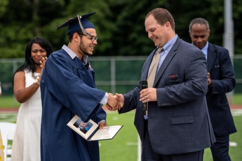 Marine recruit gets his own high school graduation ceremony before ...