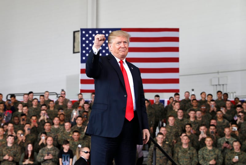 President Trump visits the ‘Marine Core,’ and veterans everywhere facepalm